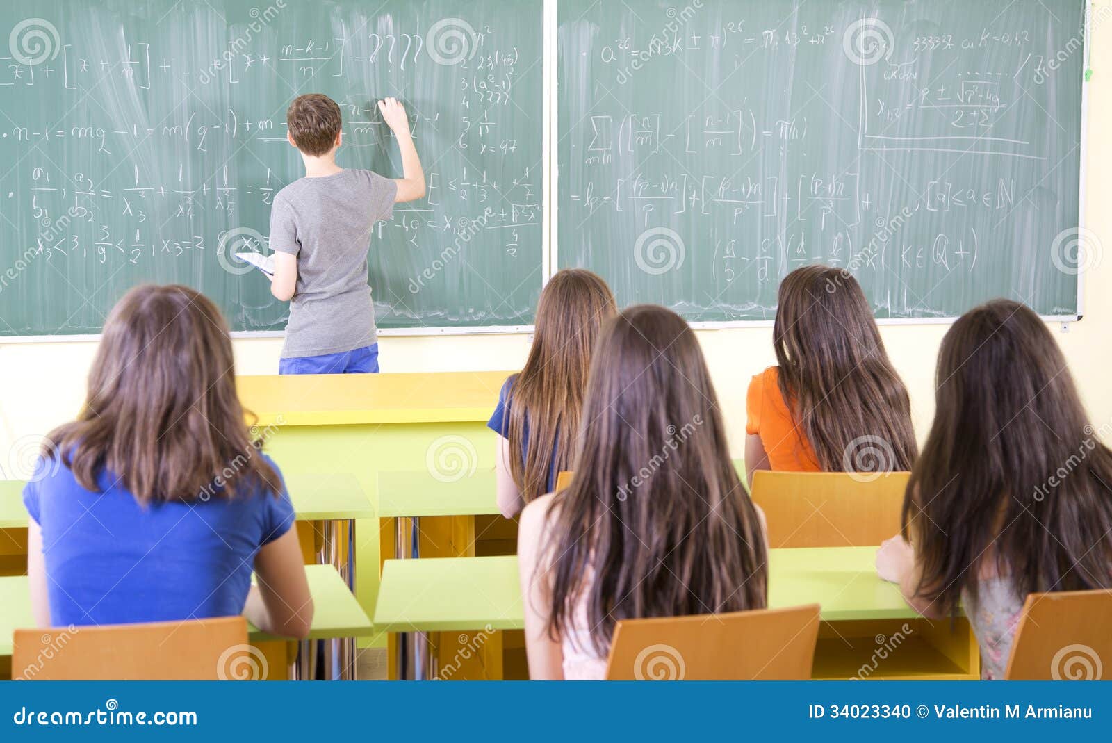 Students Studying in Classroom Stock Photo - Image of lesson, education ...