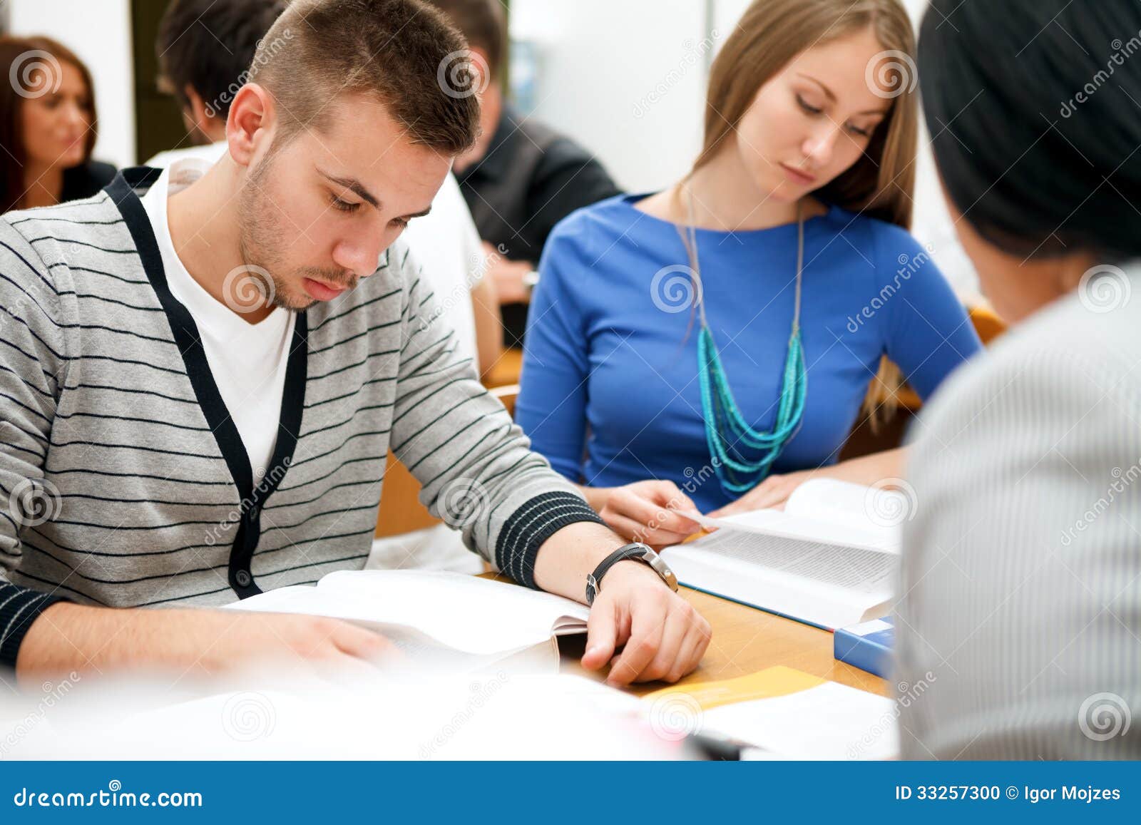 Students Studying in Classroom Stock Photo - Image of lecture ...