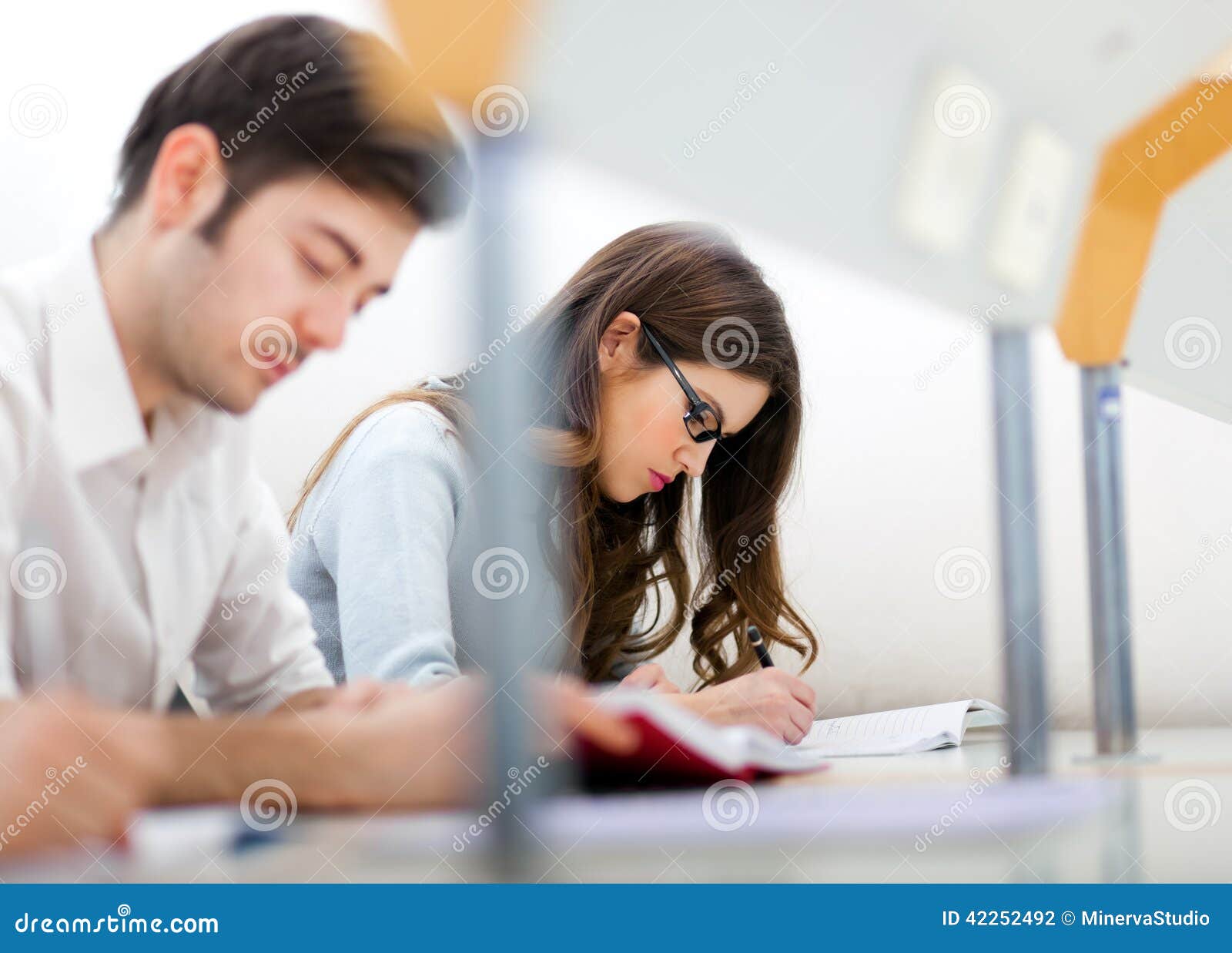 Students Studying in a Library Stock Photo - Image of student, people ...