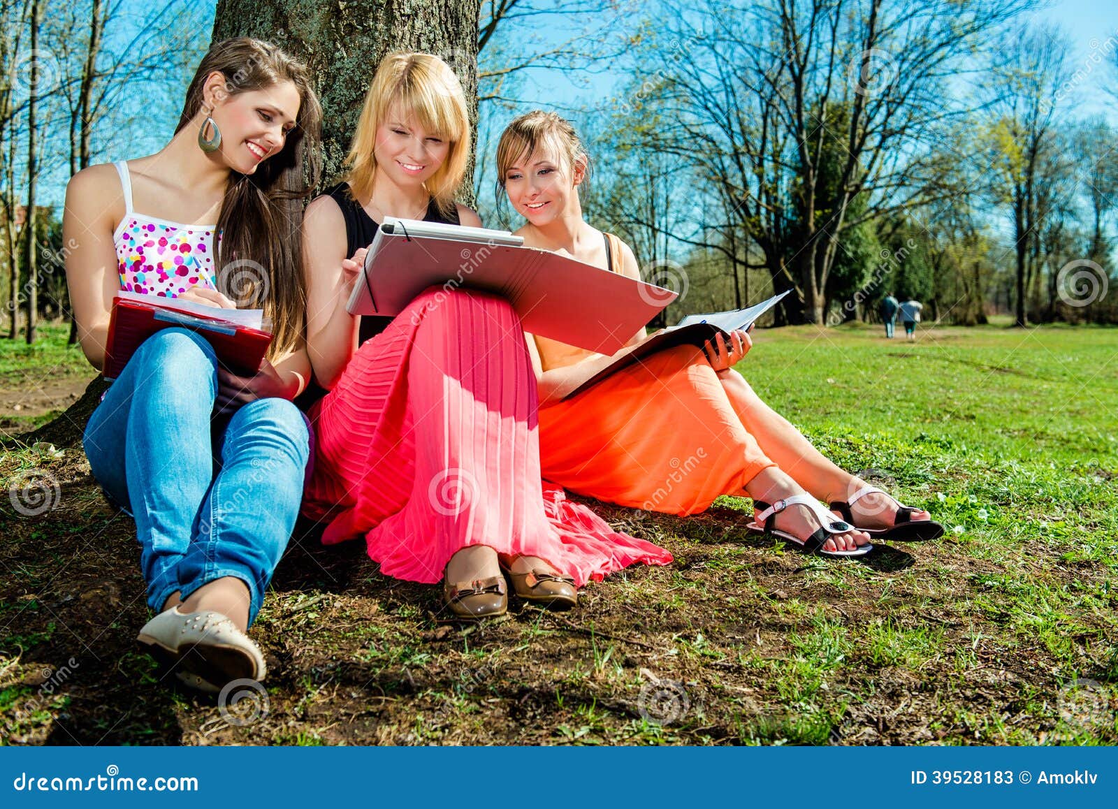 Students studying outdoors stock image. Image of group - 39528183
