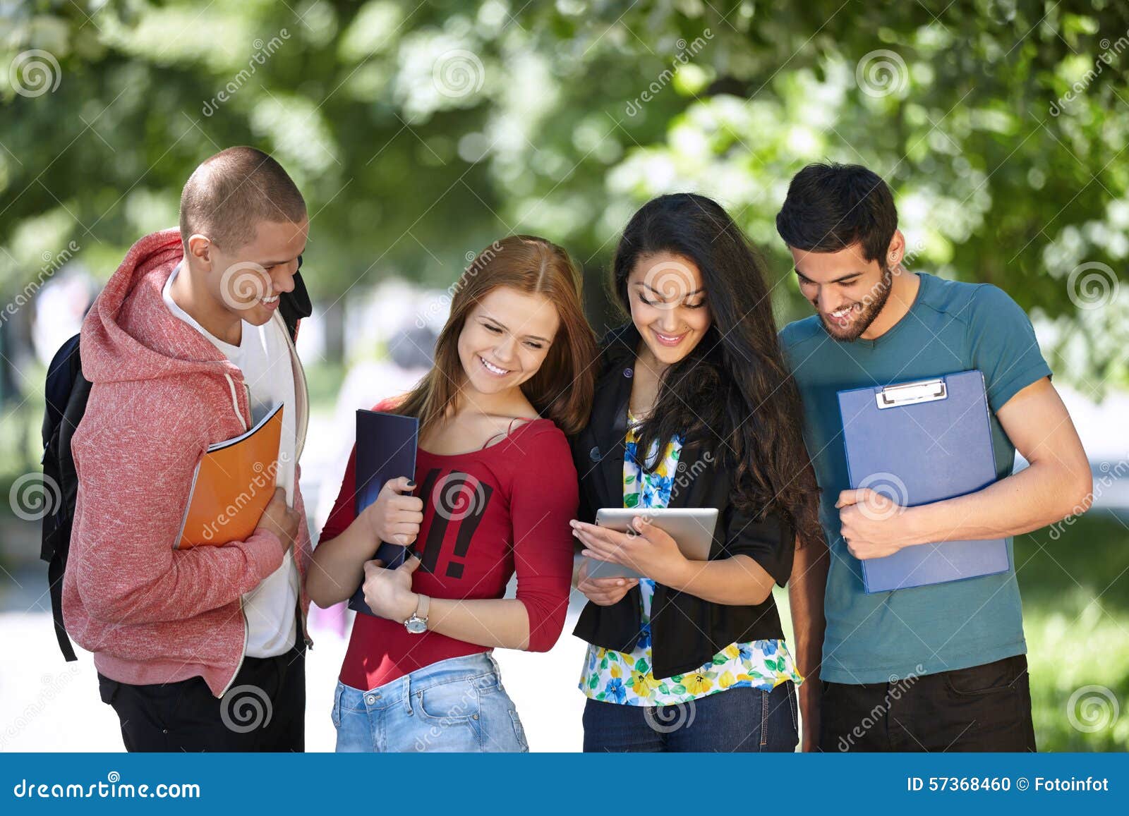 Students studying outside stock photo. Image of adult - 57368460