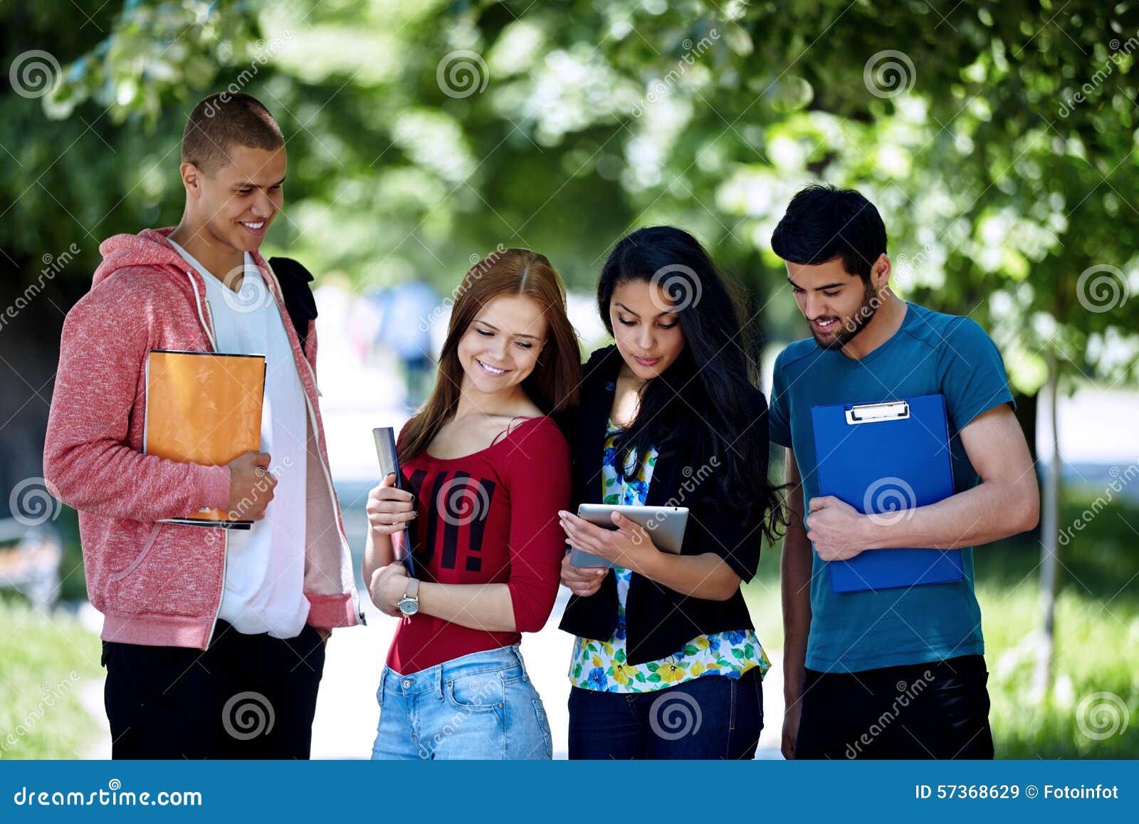 Students studying outside stock image. Image of friends - 57368629