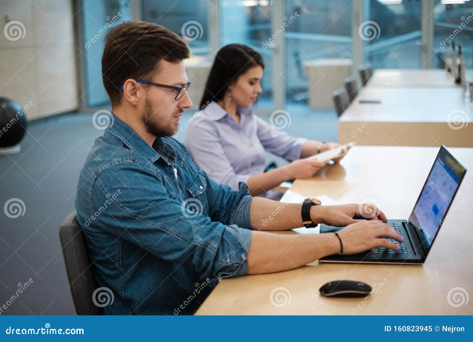 Students Studying in a Public Library Stock Image - Image of business ...