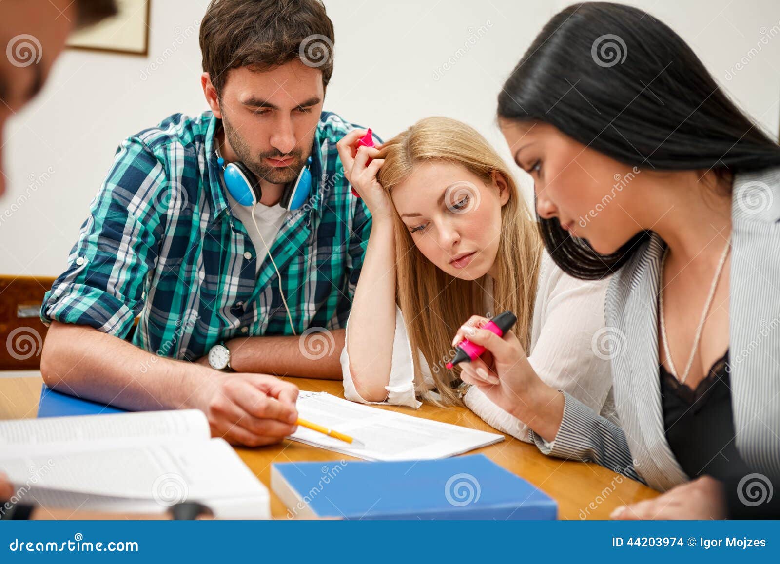 Students studying together stock photo. Image of person - 44203974