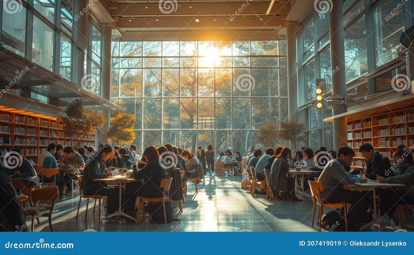 Students Studying at University Stock Illustration - Illustration of ...