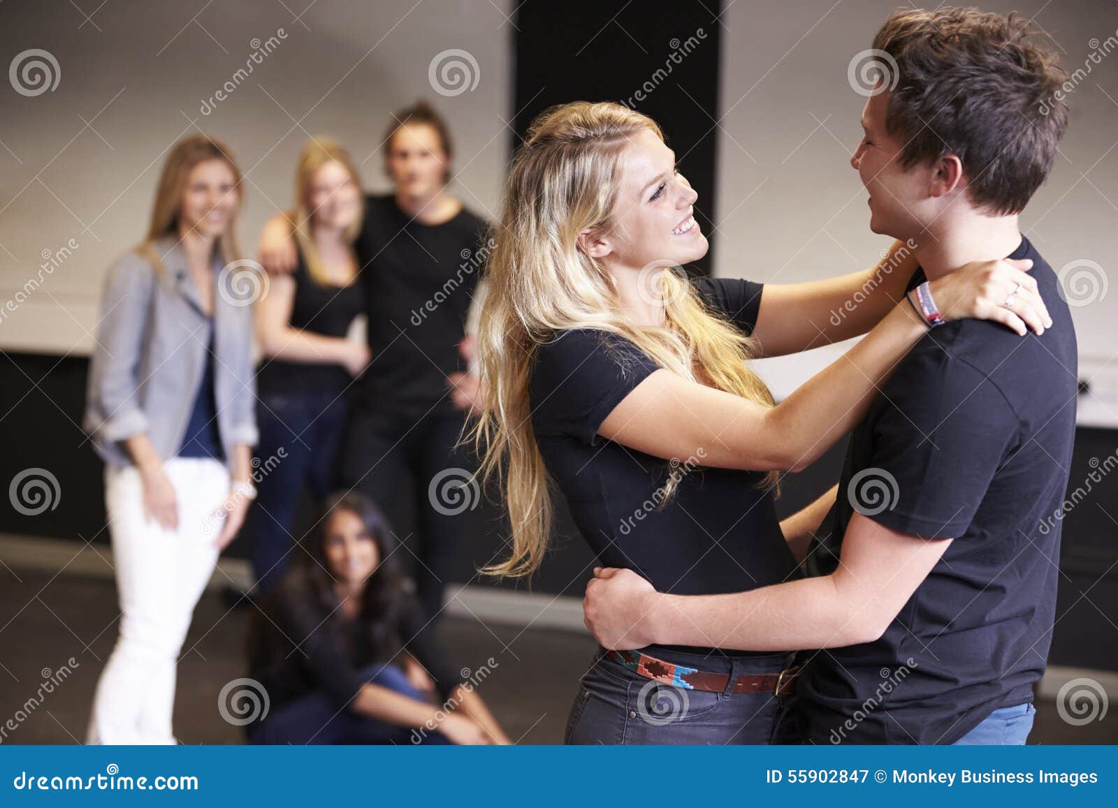 Students Taking Acting Class at Drama College Stock Image - Image of ...
