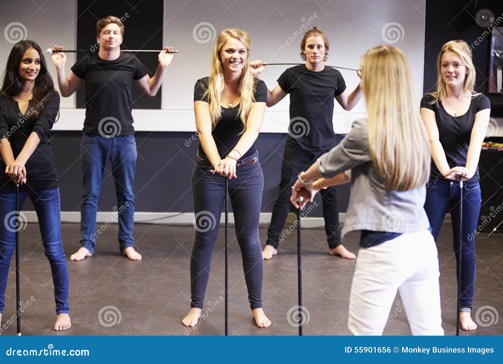 Students Taking Dance Class at Drama College Stock Photo - Image of ...