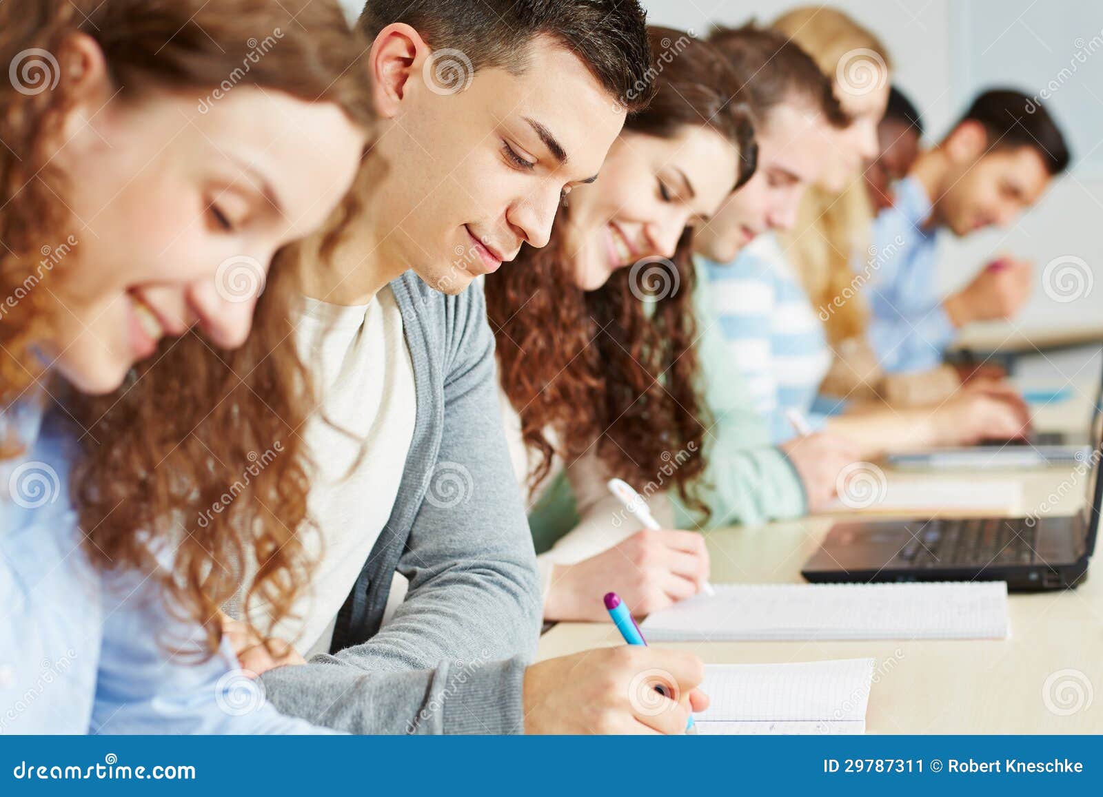 Students Taking Exam in University Stock Image - Image of exam, lessons ...