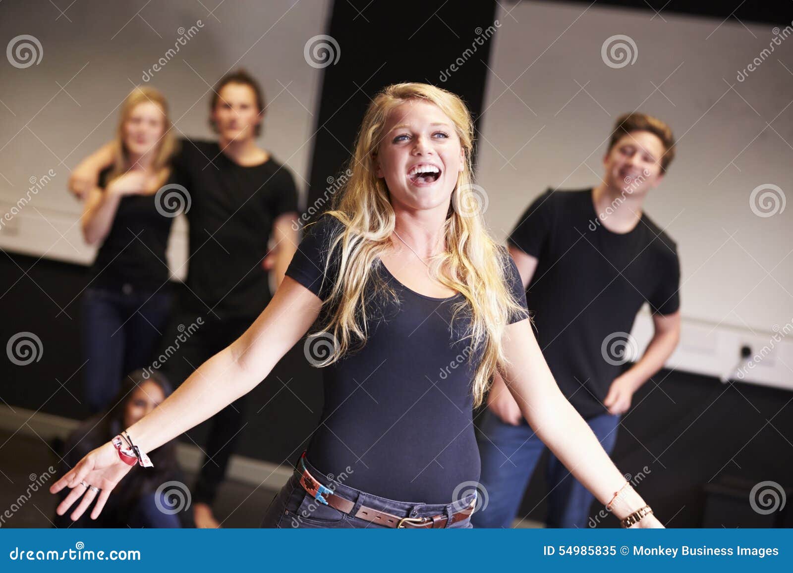 Students Taking Singing Class at Drama College Stock Image - Image of ...