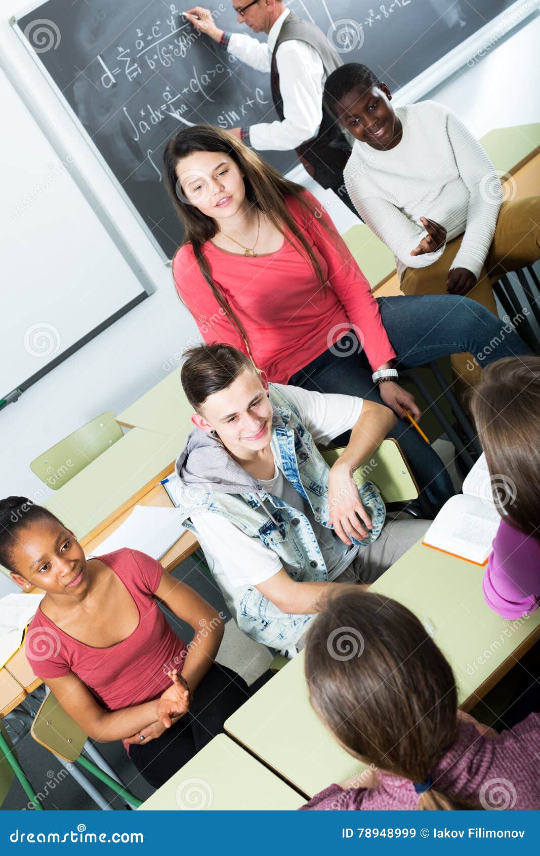 Students Talking during a Break Stock Image - Image of communication ...