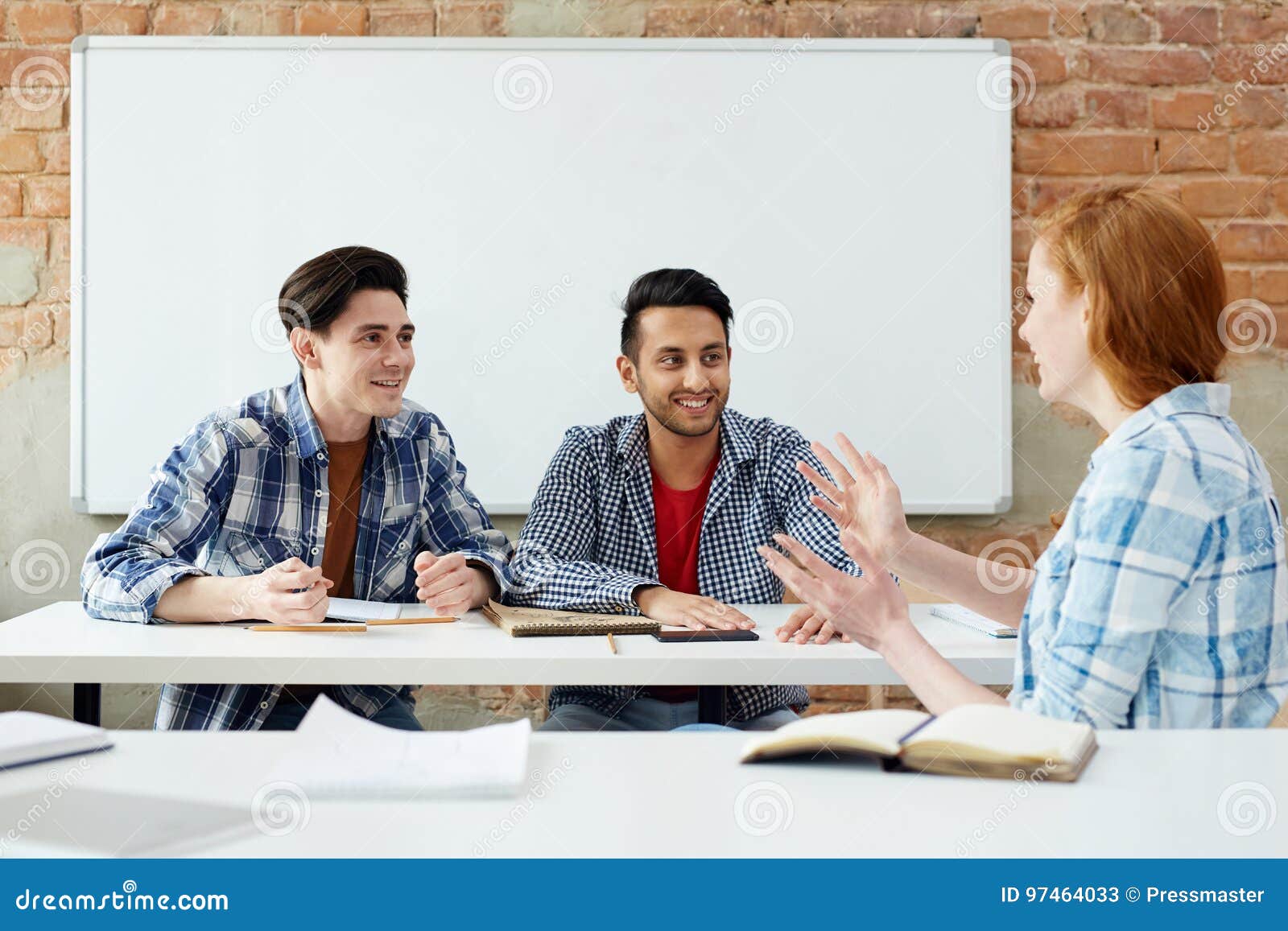 Students talking stock image. Image of person, conversation - 97464033