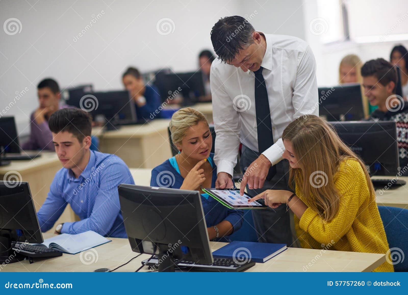 Students with Teacher in Computer Lab Classrom Stock Photo - Image of ... Students with Teacher in Computer Lab Classrom Stock Photo - Image of ...