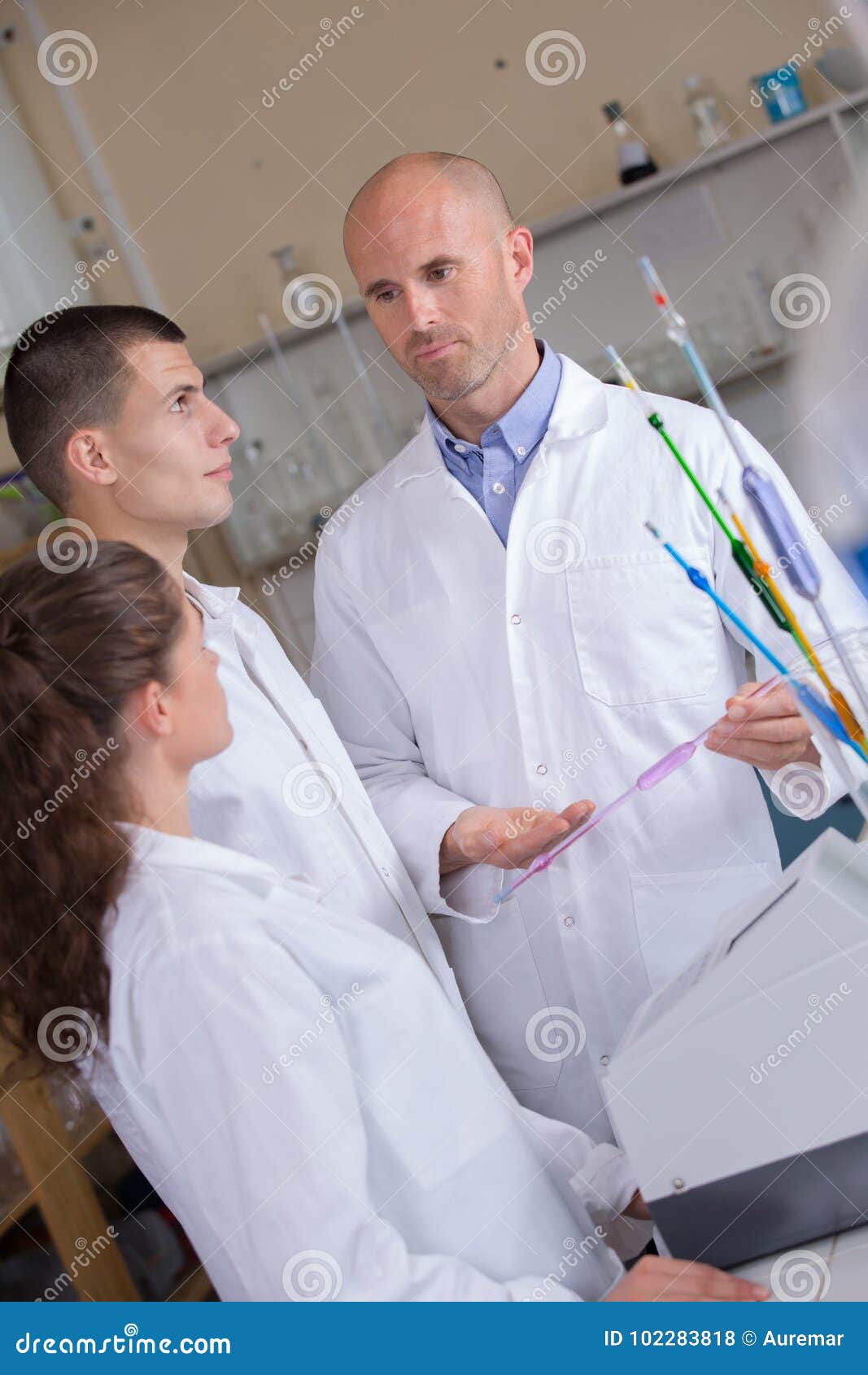 Students and Teacher in Lab Stock Photo - Image of science, medicine ...
