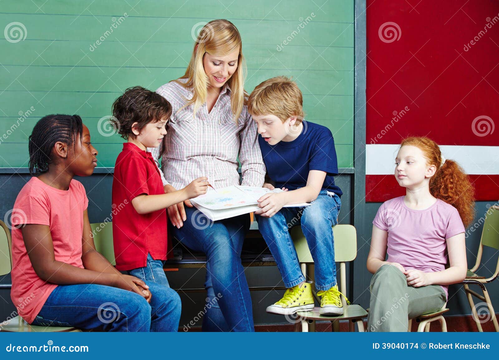 Students and Teacher Learning Stock Photo - Image of students, book ...