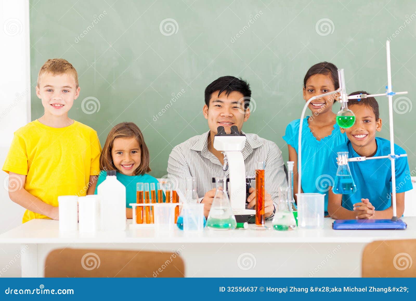Students teacher science stock image. Image of adorable - 32556637