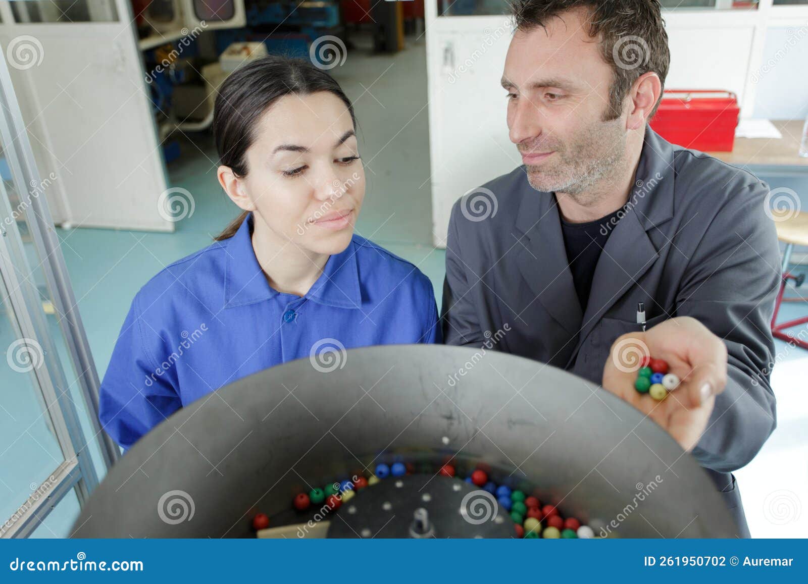 Students in Technical Vocational Training with Teacher Stock Photo ...