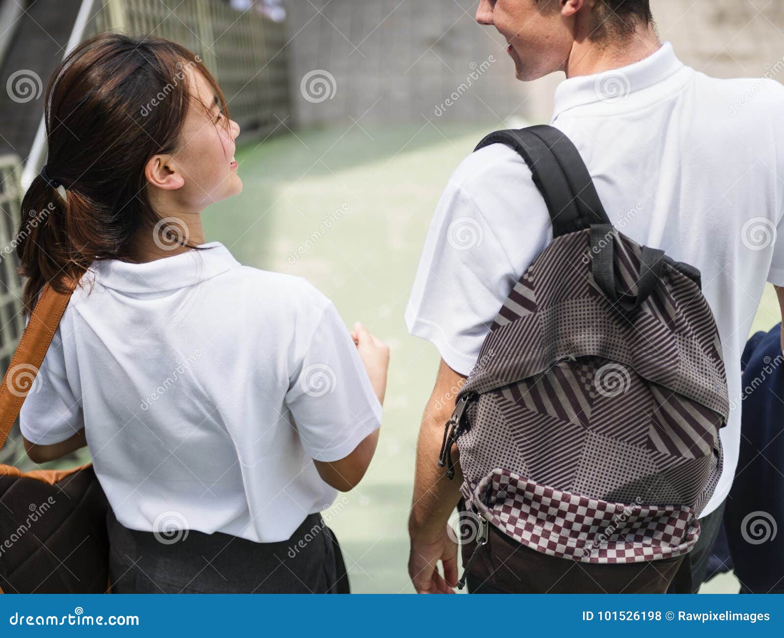 Students on Their Way Home from School Stock Photo - Image of ...