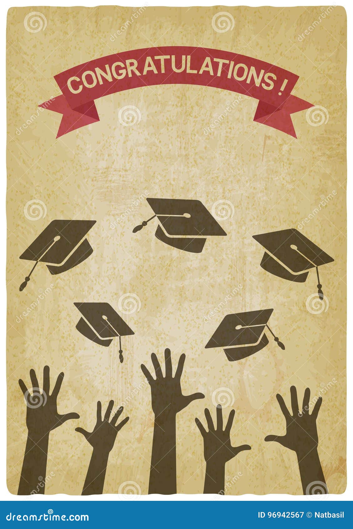 Students Throw Graduation Caps Stock Vector - Illustration of texture ...