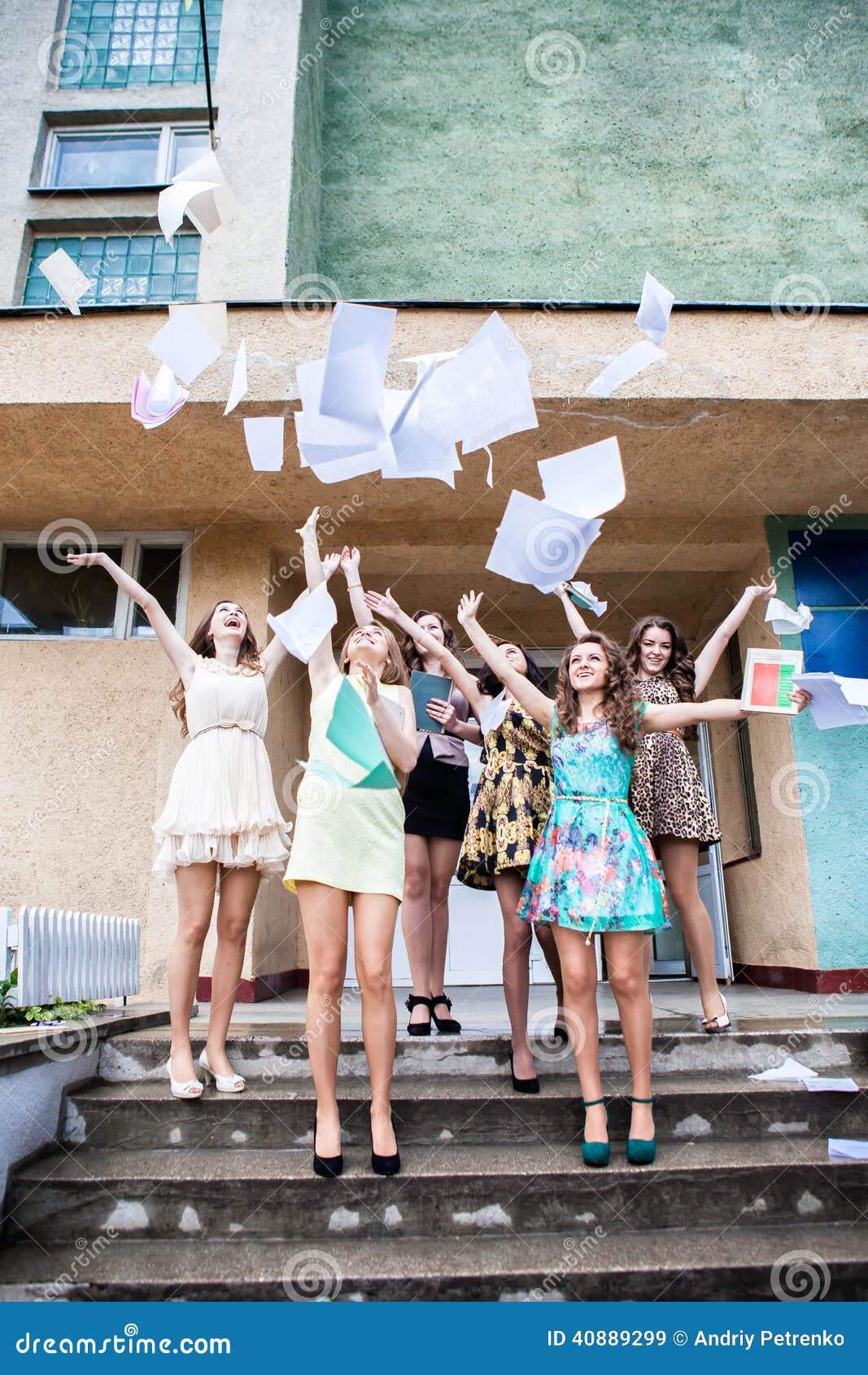 Students To Complete Academic Year Stock Image - Image of cheerful ...