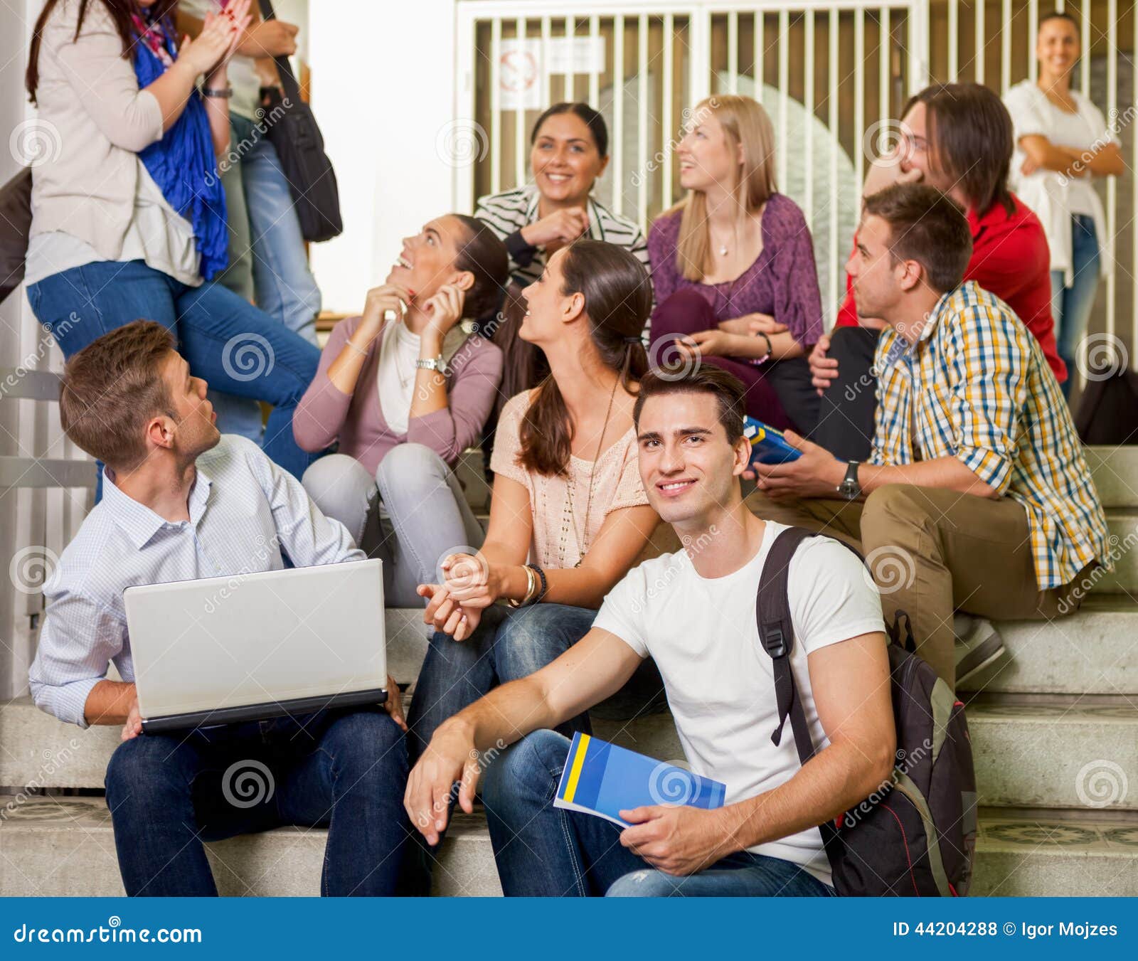 Students together on break stock photo. Image of seminar - 44204288
