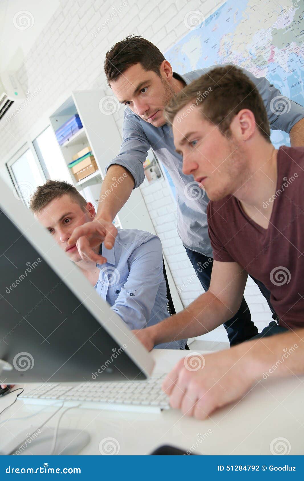 Students in Training Course with Instructor Stock Photo - Image of boys ...