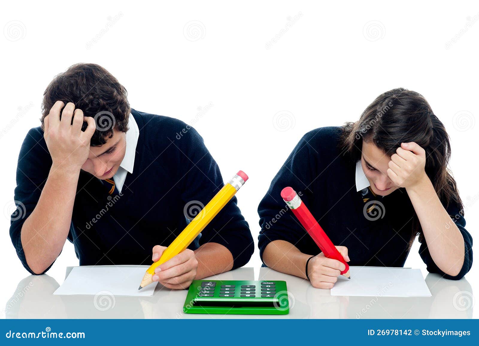 Students Trying To Recollect the Answer Stock Photo - Image of ...