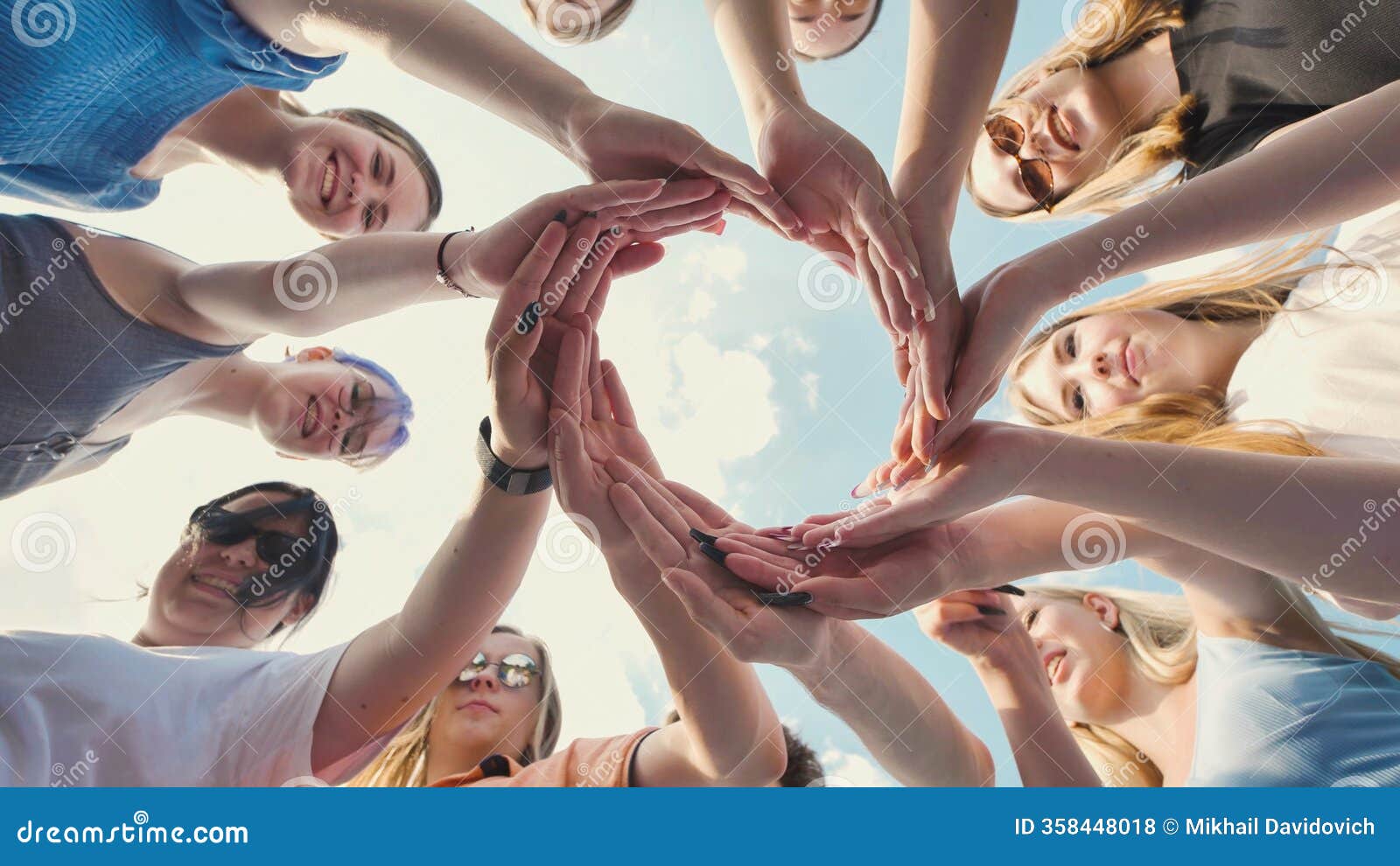 Students Uniting in a Circle, Embracing Teamwork, Friendship, and ...