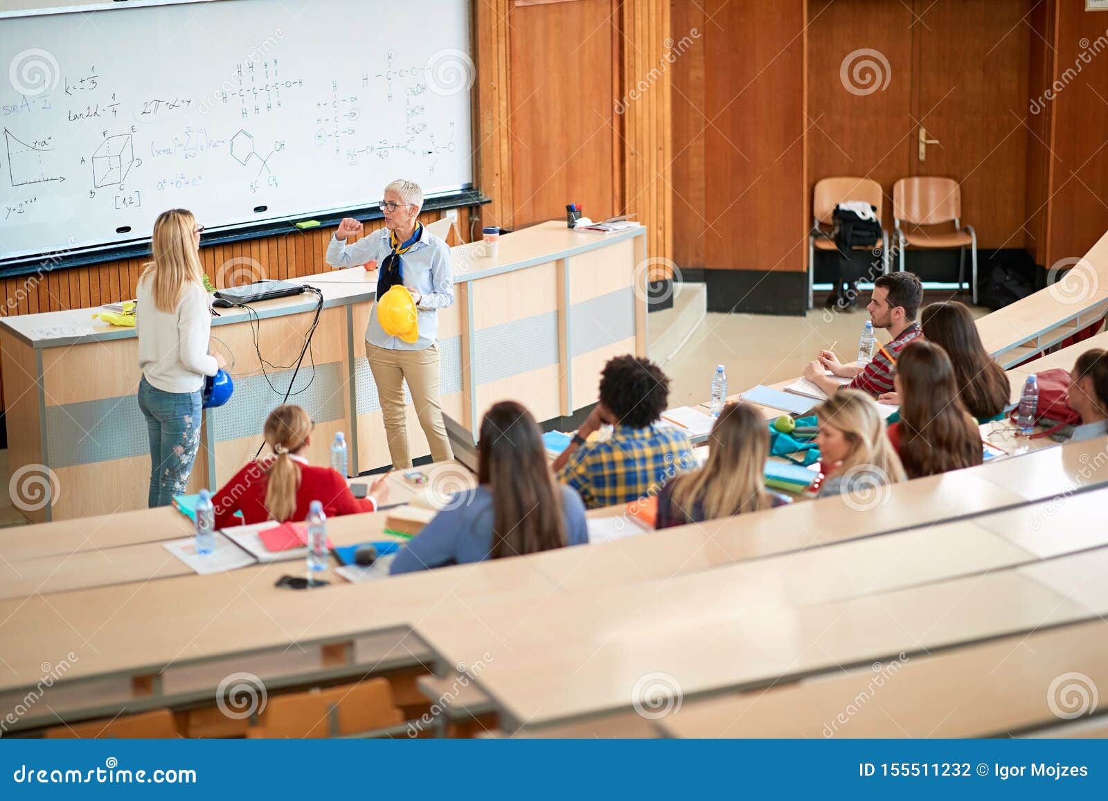 Students in University Engaged in Education Stock Photo - Image of ...
