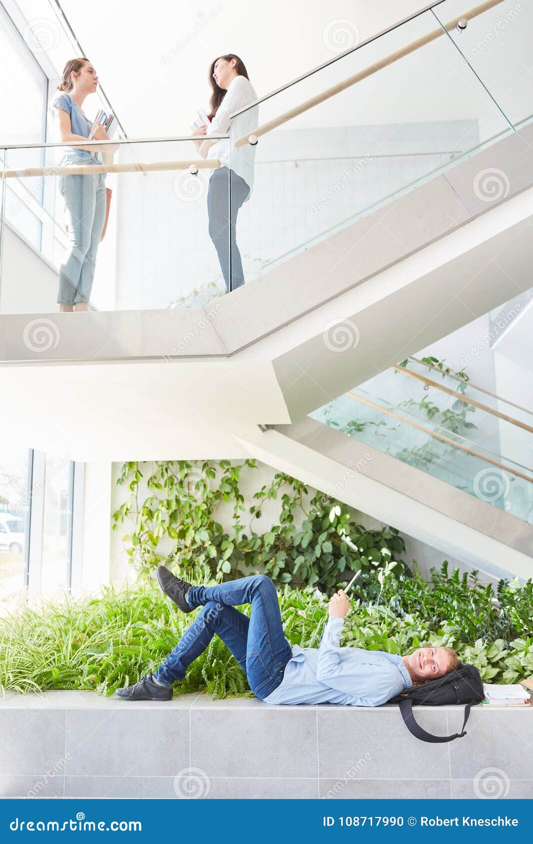 Students in University Taking a Break Stock Photo - Image of rest ...