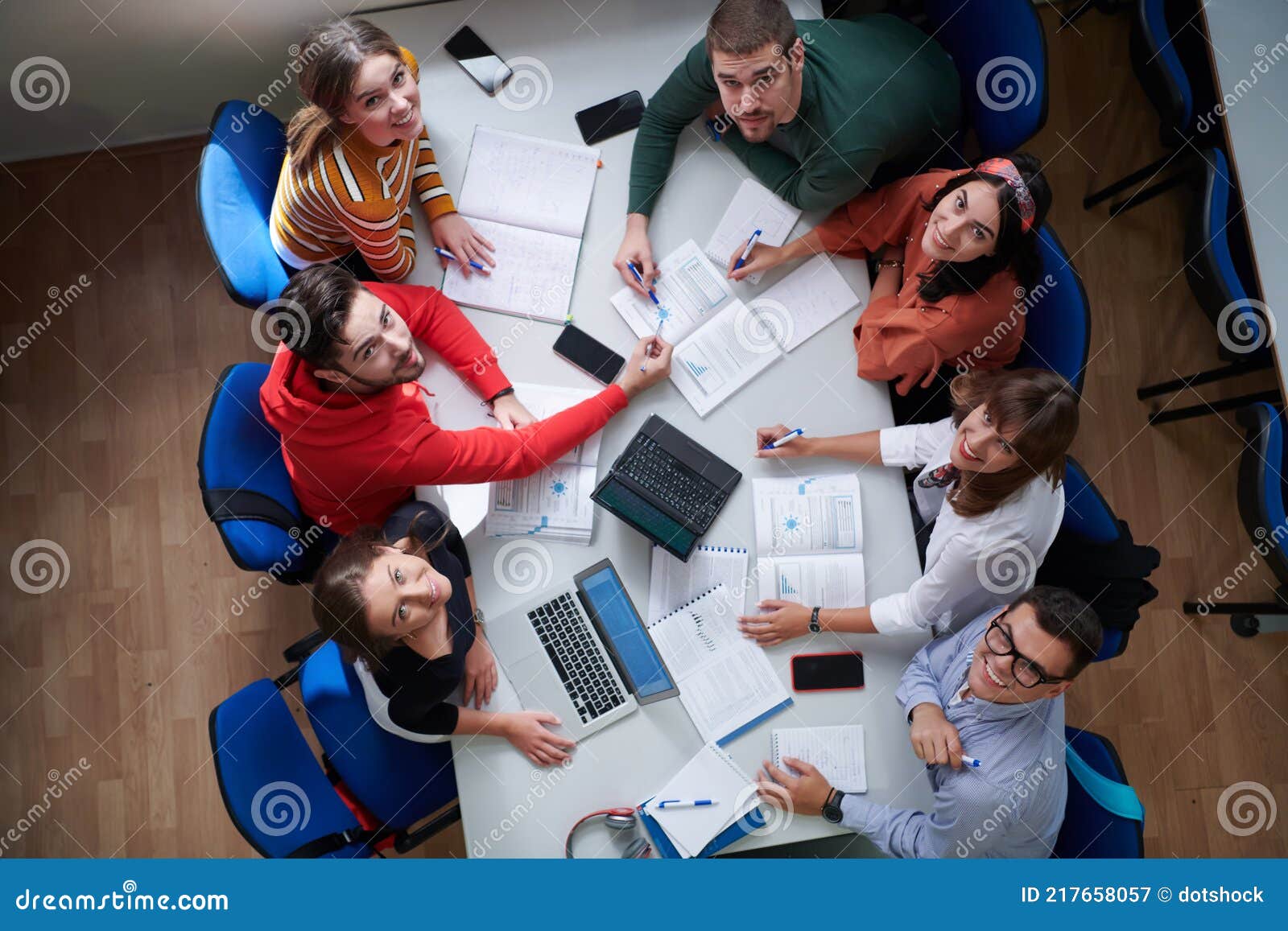 Students Use Modern Technology for a School Project Stock Image - Image ...