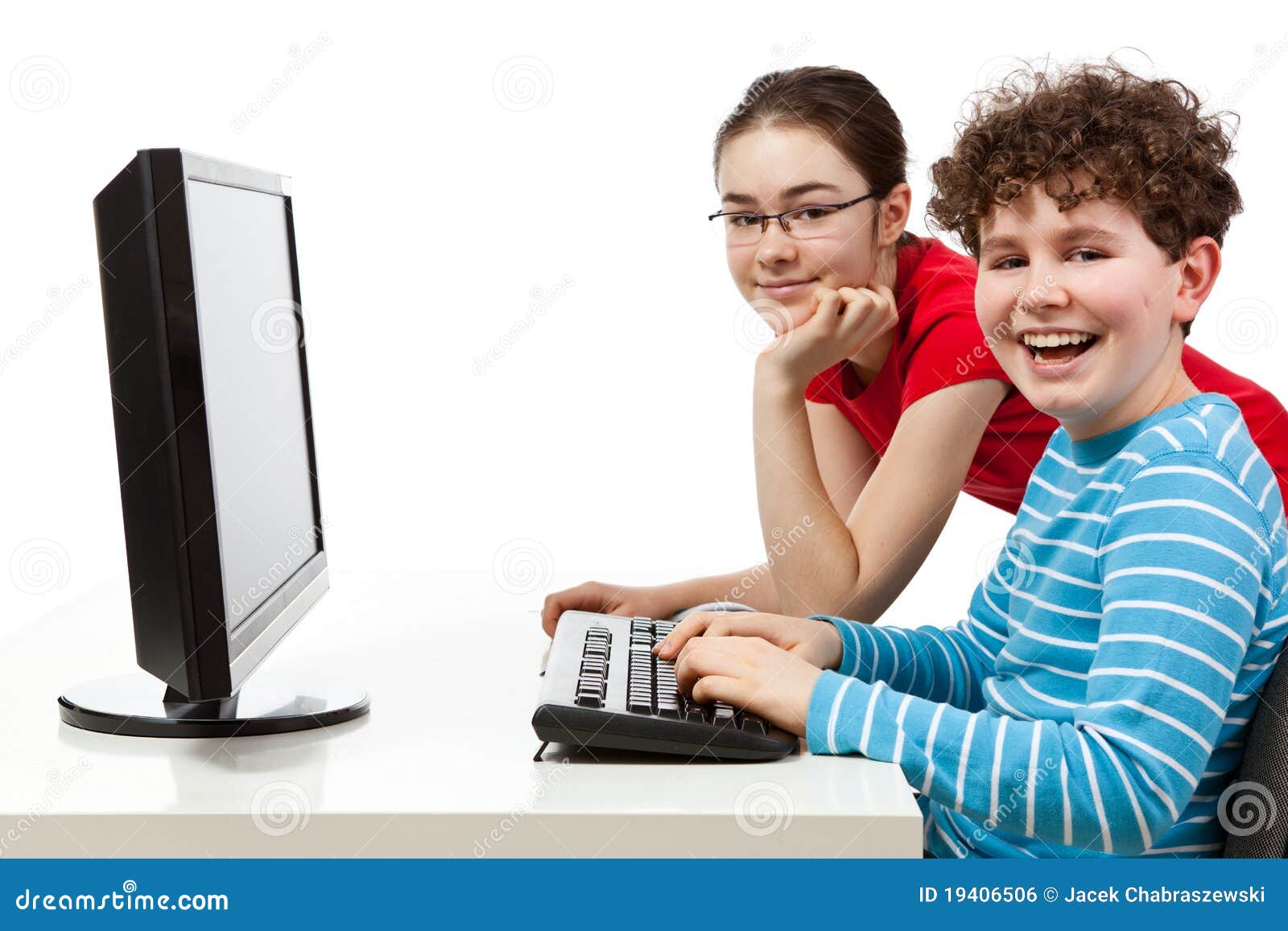 Students using computer stock photo. Image of people - 19406506