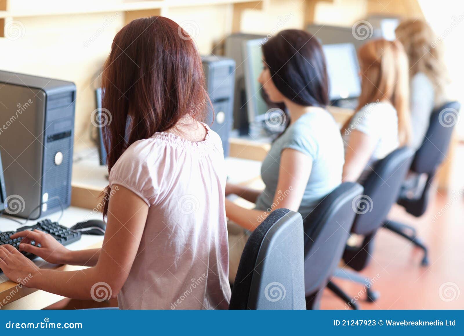 Students using computers stock image. Image of chair - 21247923