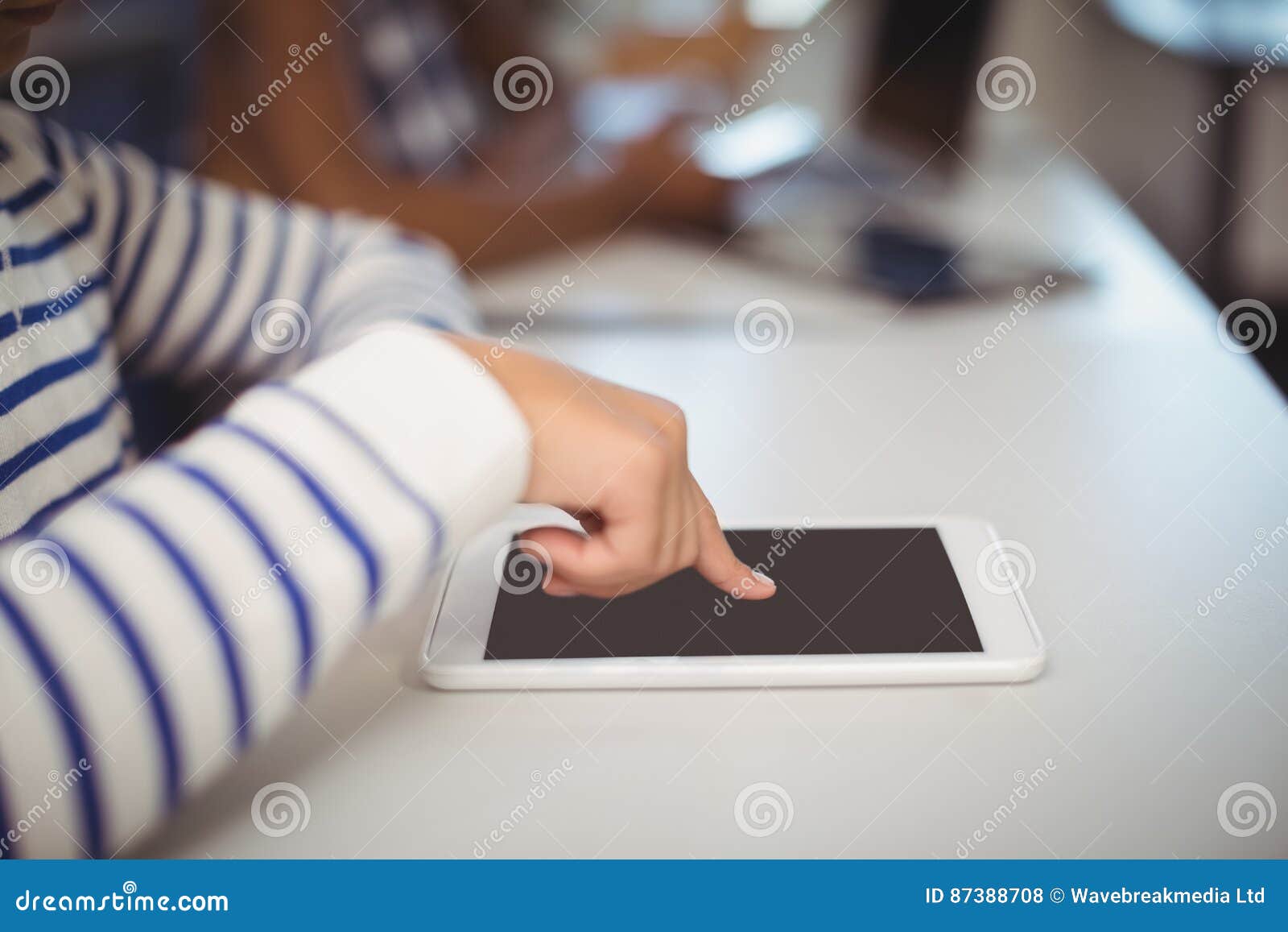 Students Using Digital Tablet and Laptop in Classroom Stock Photo ...