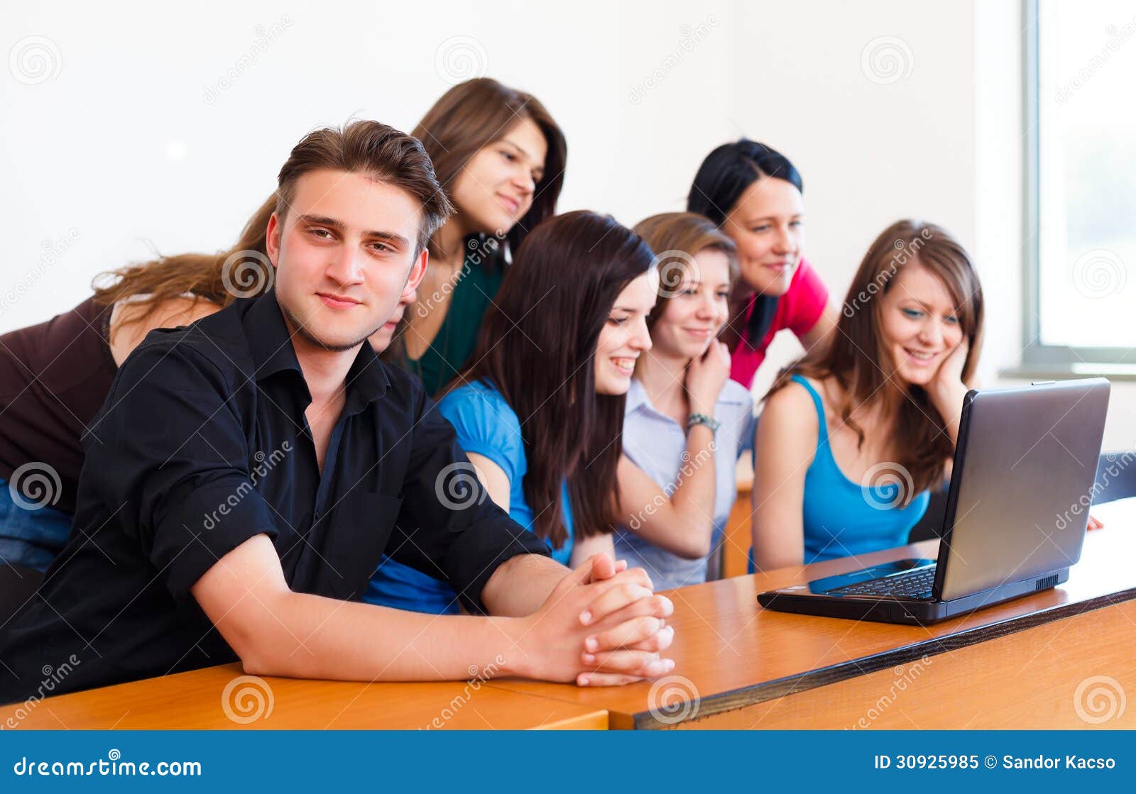 Students Using Laptop stock image. Image of facial, notebook - 30925985