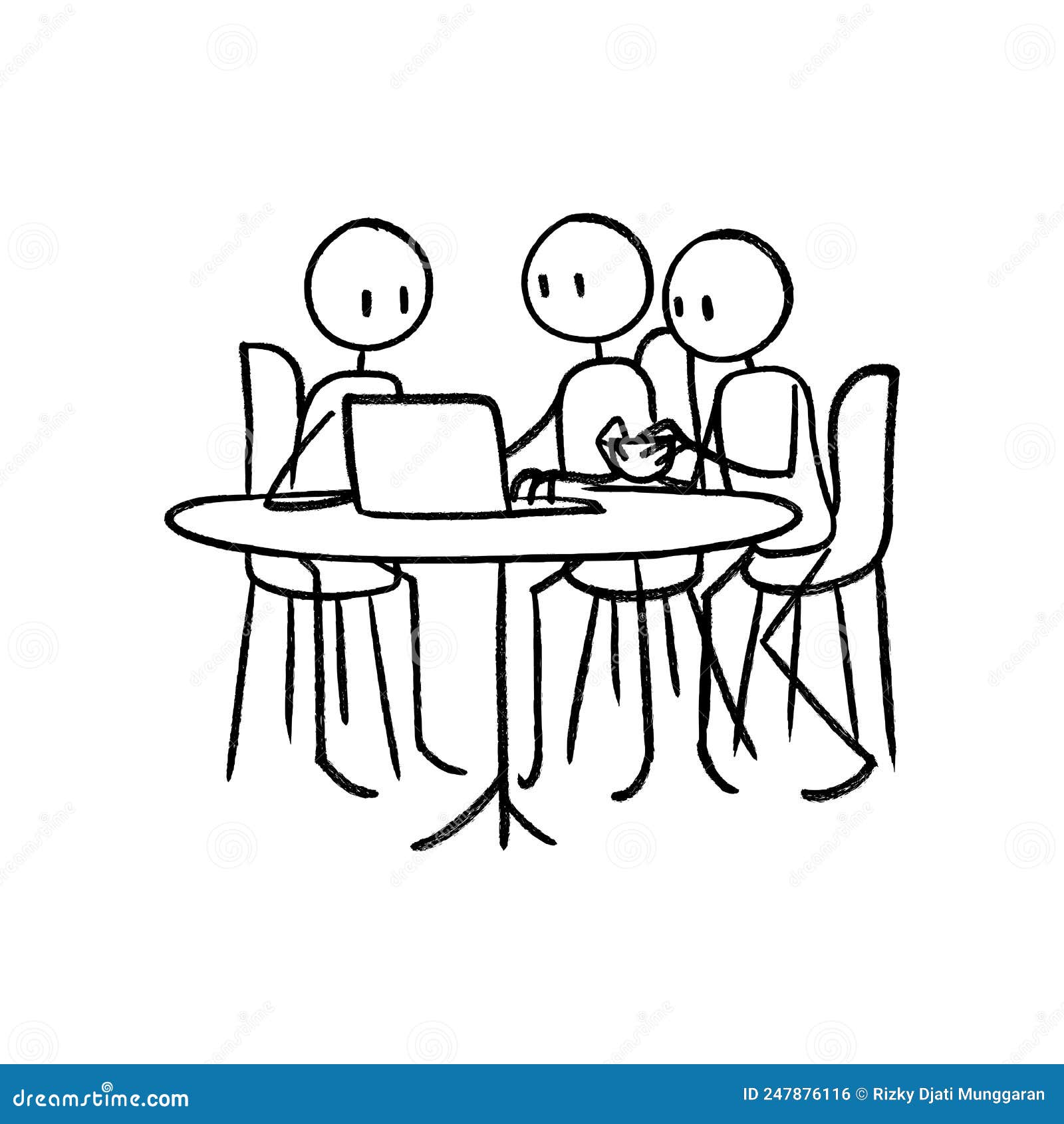 Students Using Laptop Computers Together Learning Human Stick Figure ...