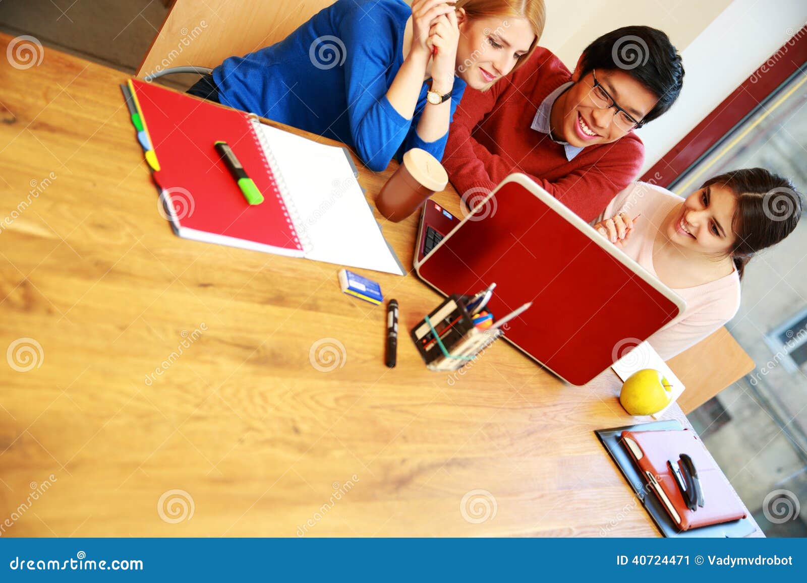 Students Using Laptop Together Stock Image - Image of classroom, female ...