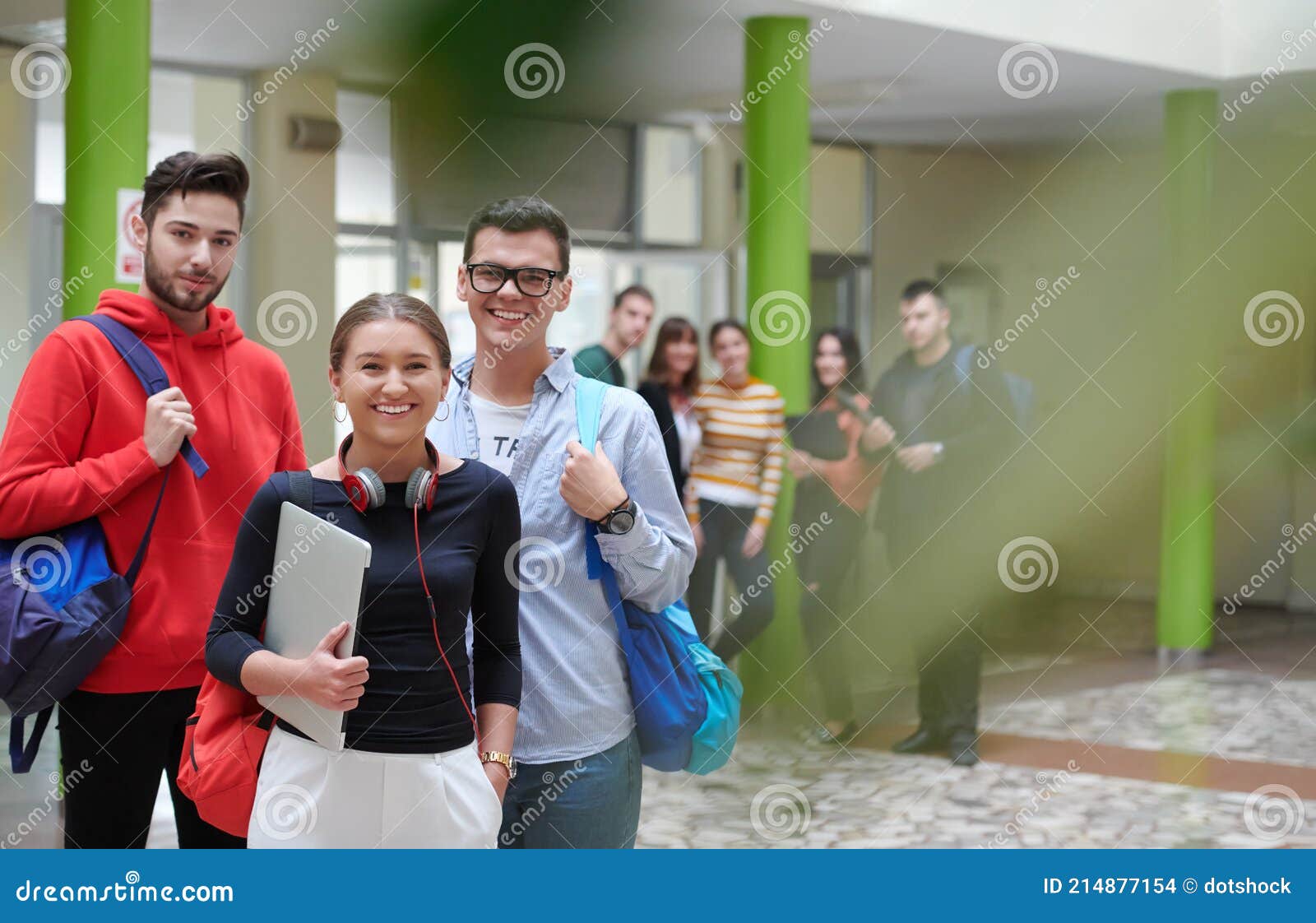 Students Using Modern Technology for School Project Stock Photo - Image ...