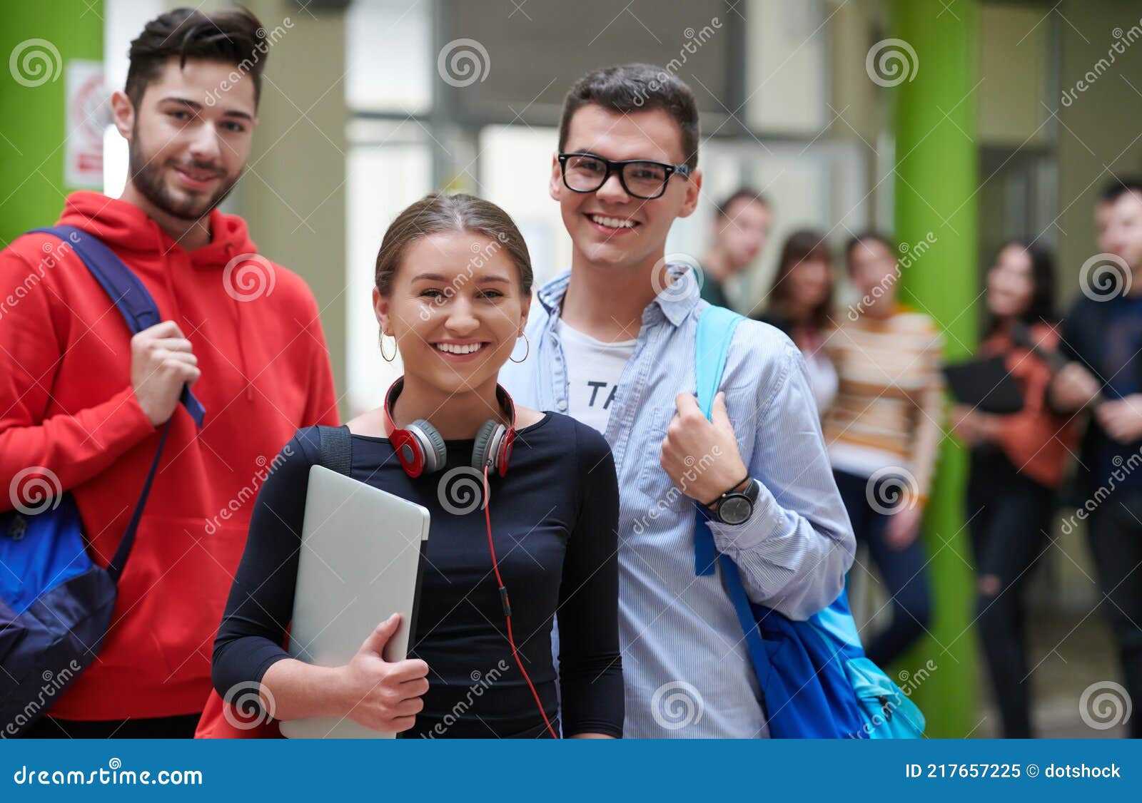 Students Using Modern Technology for School Project Stock Image - Image ...