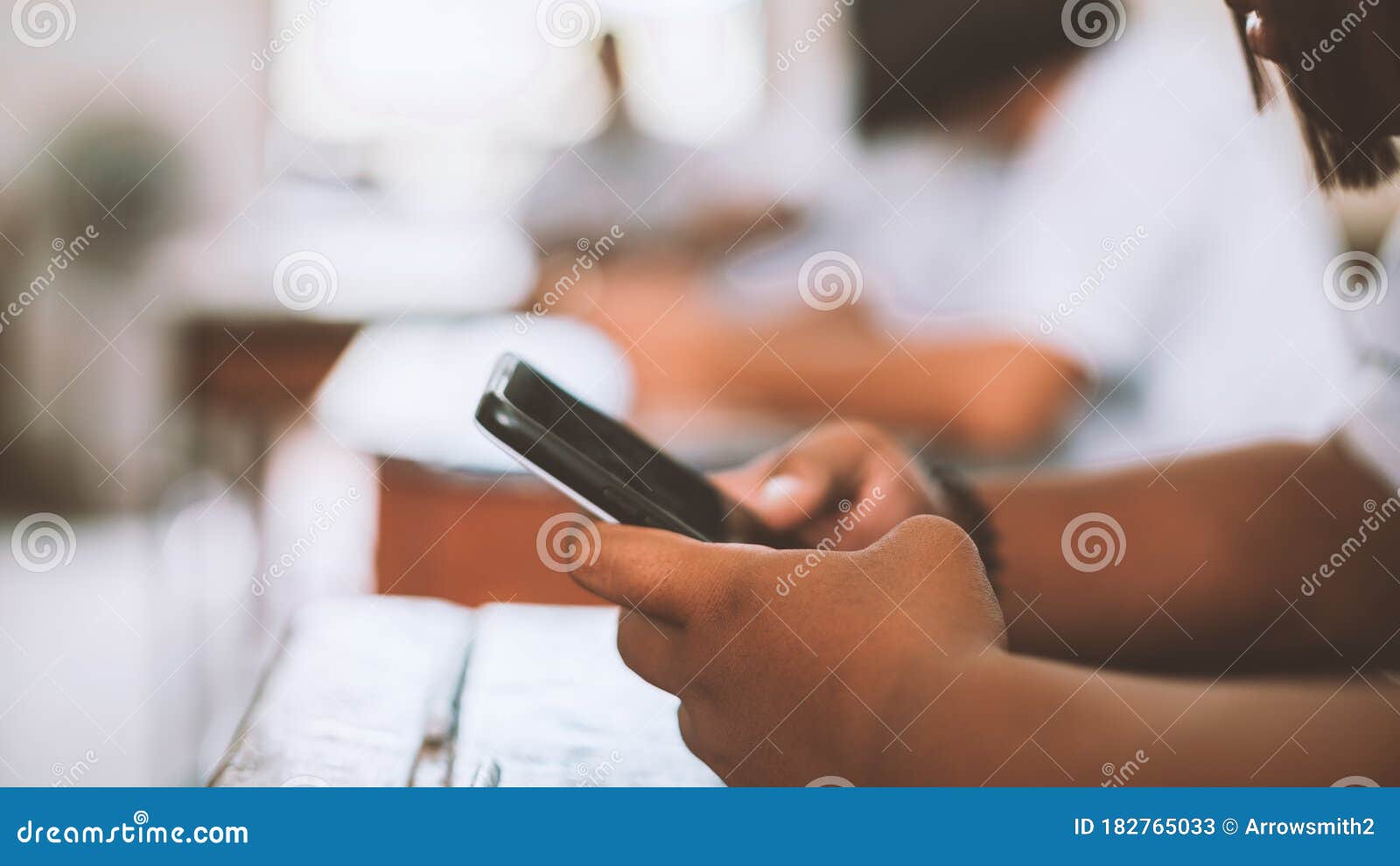 Students Using Smartphones during the Lecture in the Classroom Stock ...