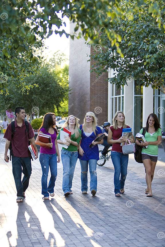 Students Walking stock image. Image of pupil, education - 7558733