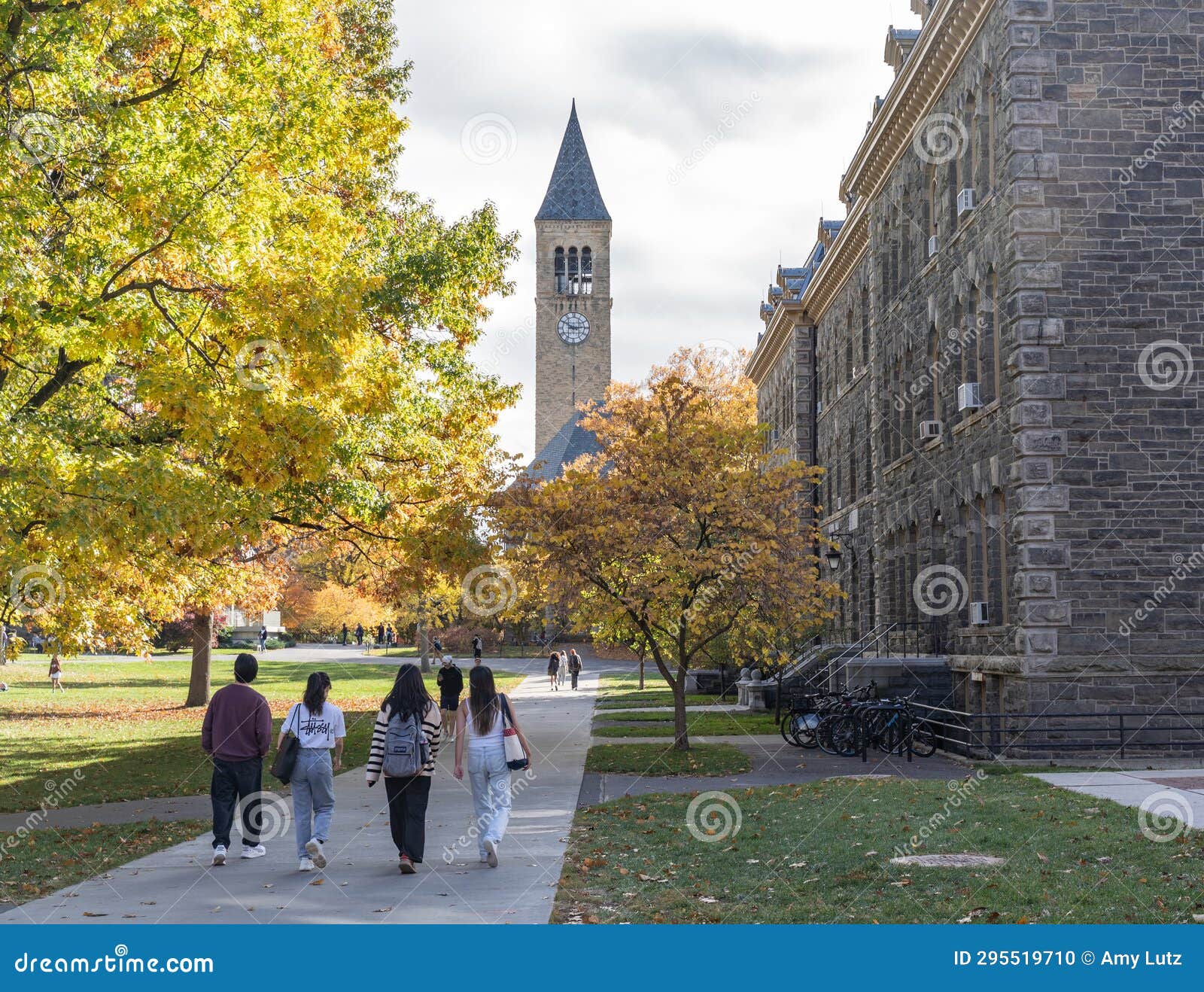 Students Walking on Cornell University Campus Editorial Image - Image ...