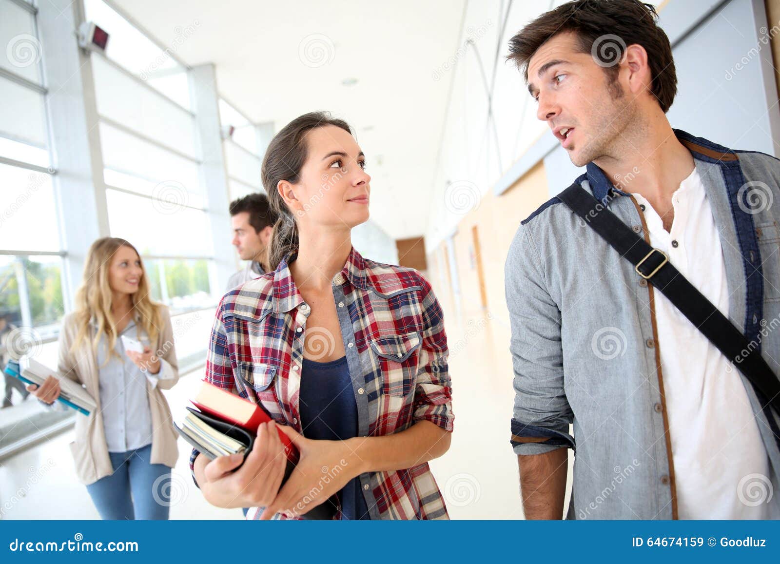 Students Talking In Hallway