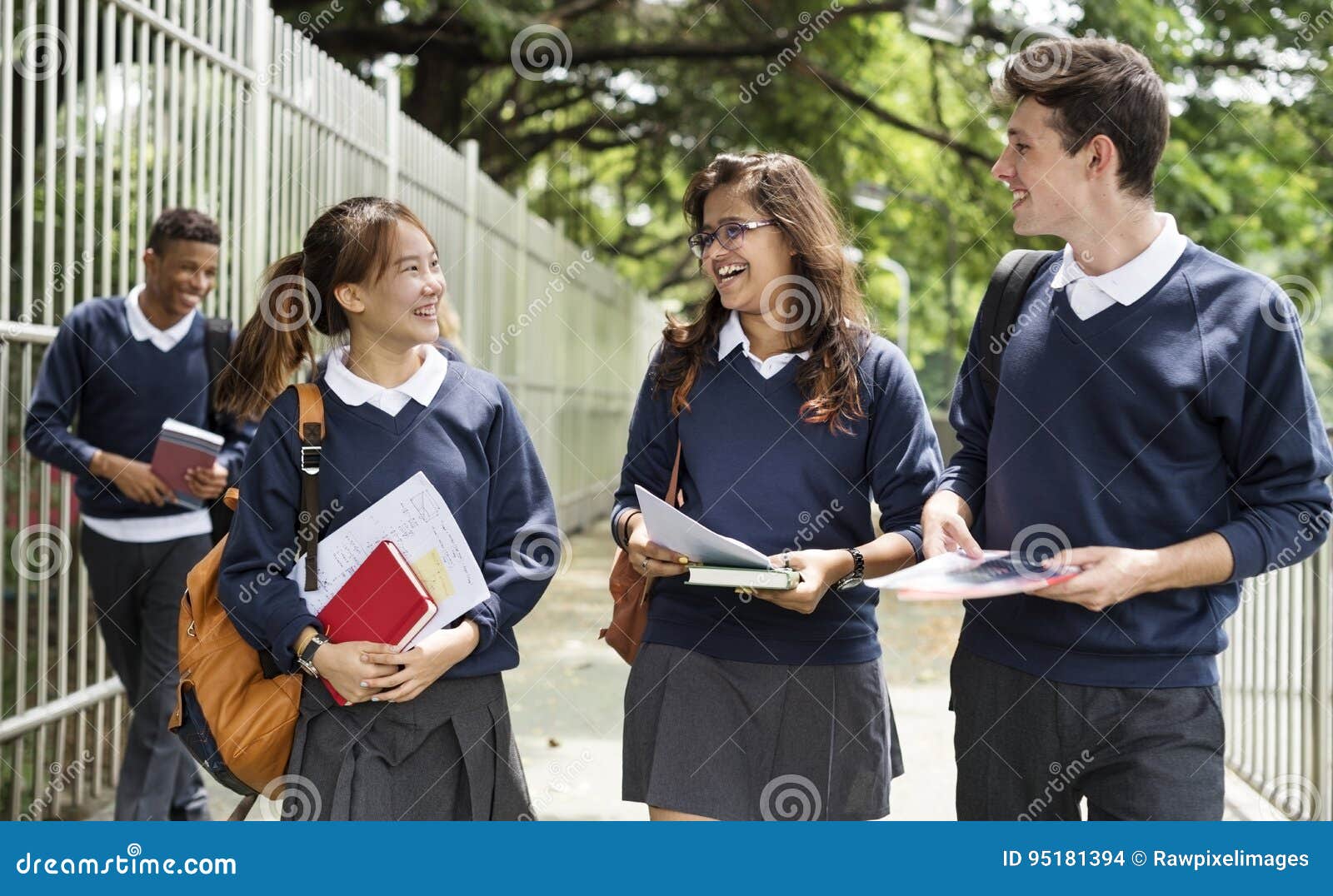 Students Walking Talking Smiling Together Stock Photo - Image of ...