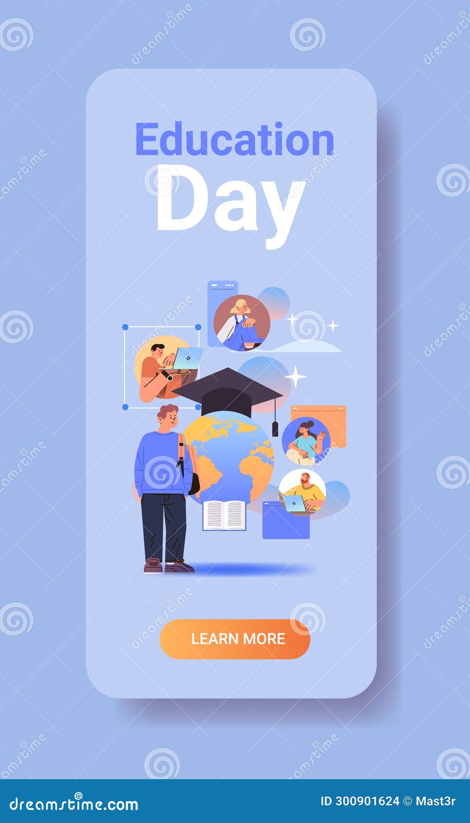 Students Watching Free Online Courses Education Day Live Webinar ...