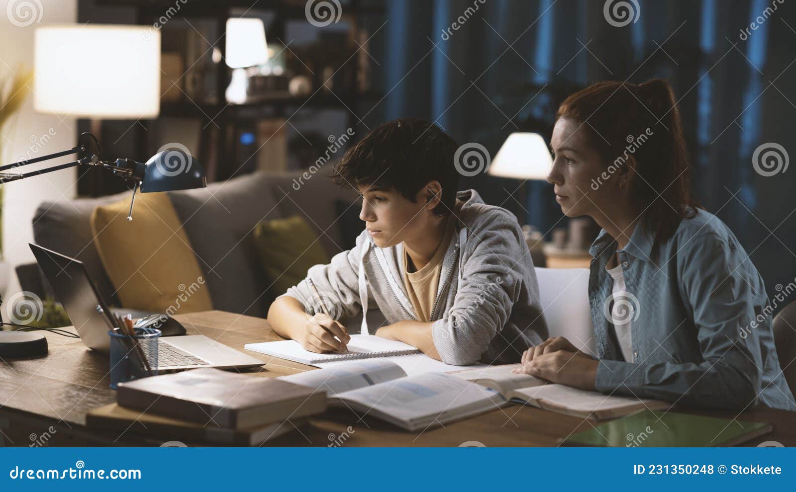 Students Watching Online Classes Stock Photo - Image of streaming ...