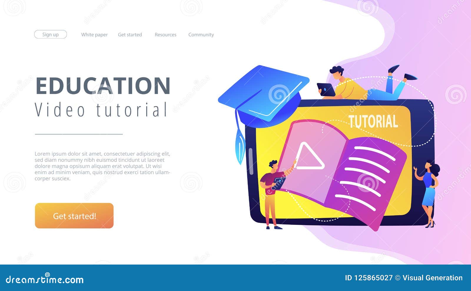 Video Tutorial Concept Vector Illustration. Stock Vector - Illustration ...