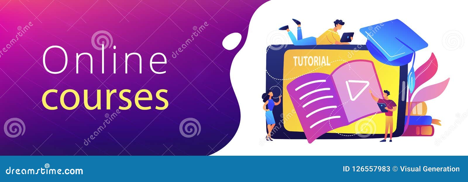 Video Tutorial Header Banner. Stock Vector - Illustration of ...