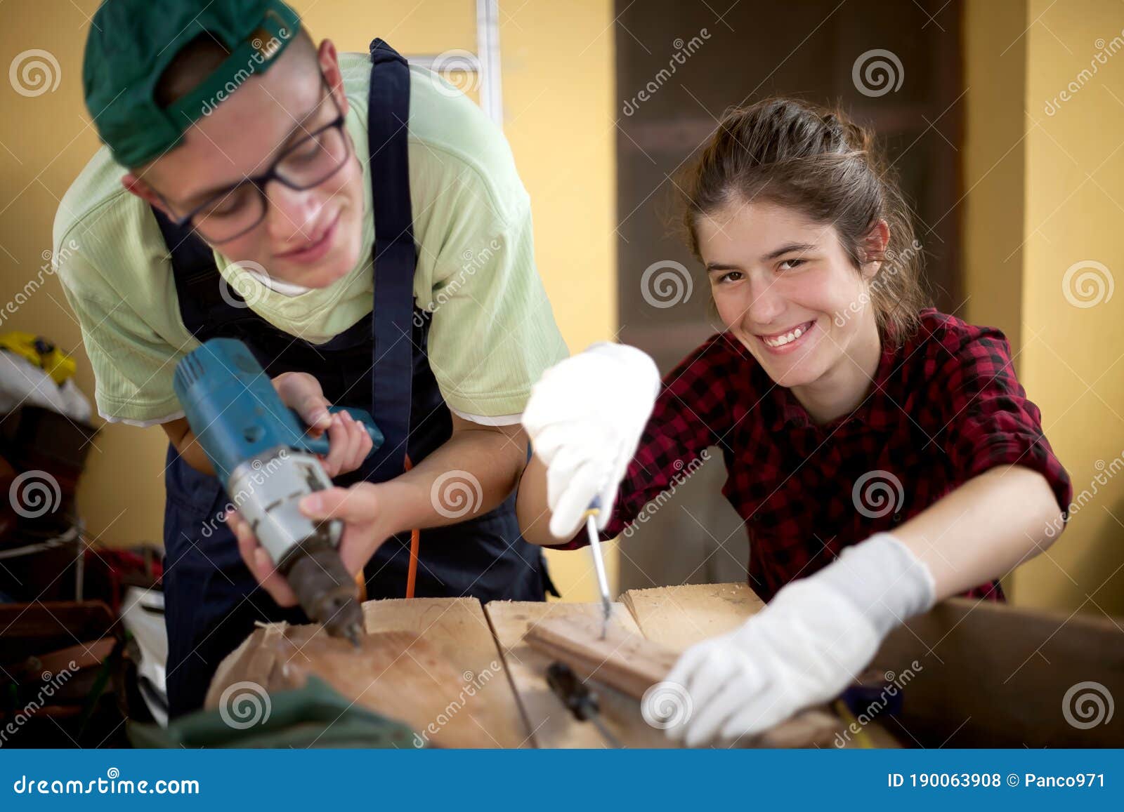Students Work in a Craft School Stock Photo - Image of tool, working ...
