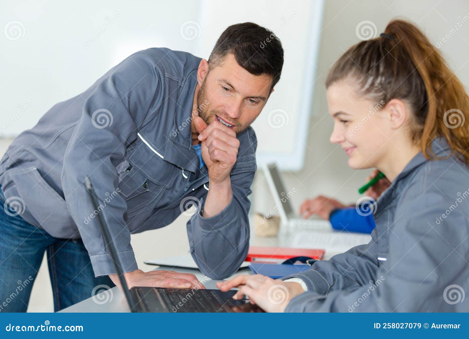 Students Working on Car Engine Classroom Stock Image - Image of ...