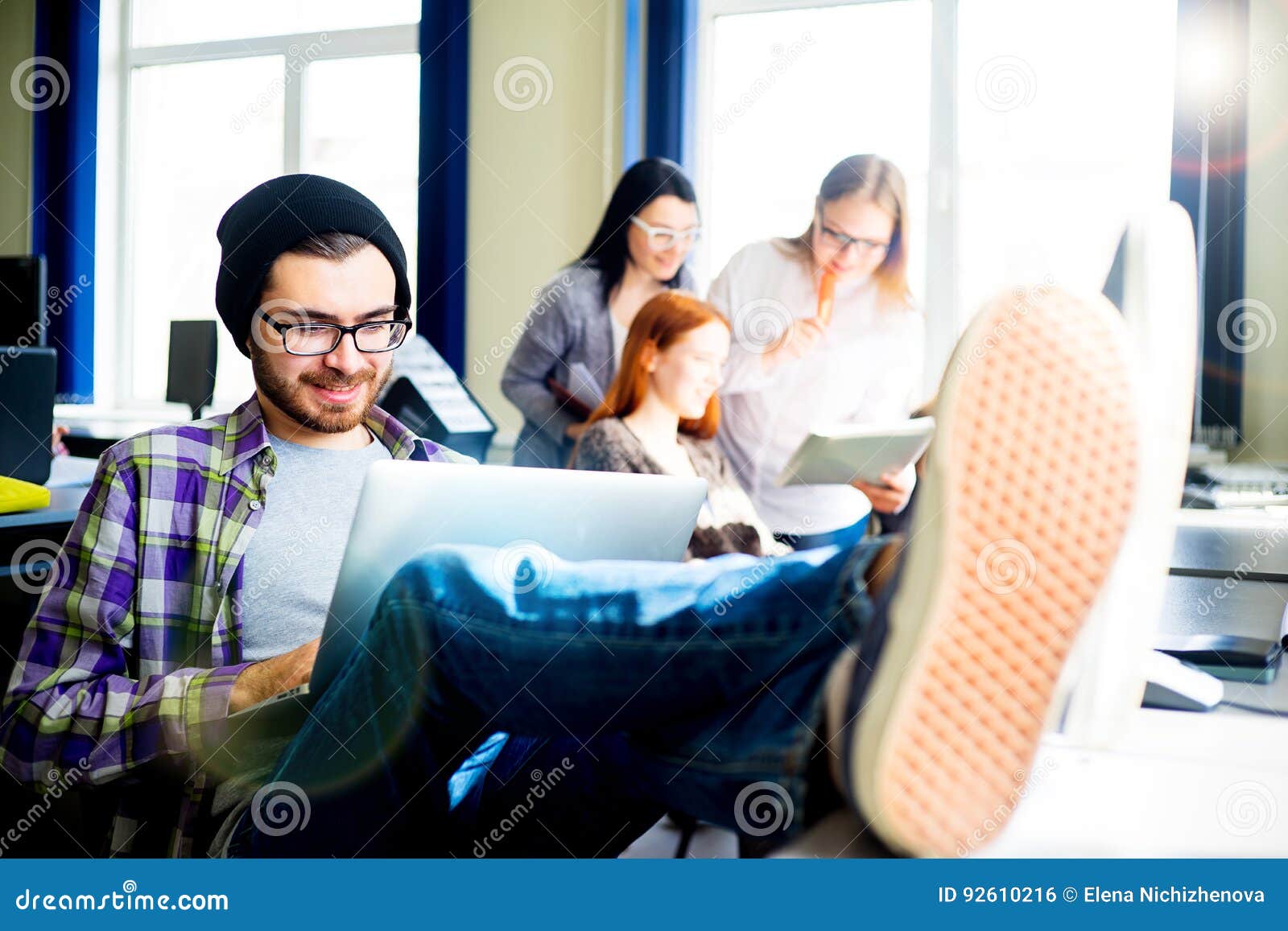 Students Working on Computers Stock Photo - Image of female, internet ...